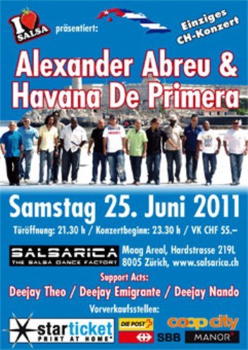 Salsa – Konzert in Zürich mit Alexander Abreu und Havana d’Primera am ...
